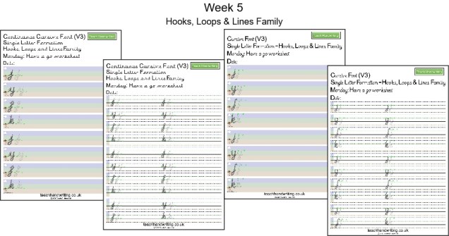 Week 5 of Our 5 Week Handwriting Lesson Program