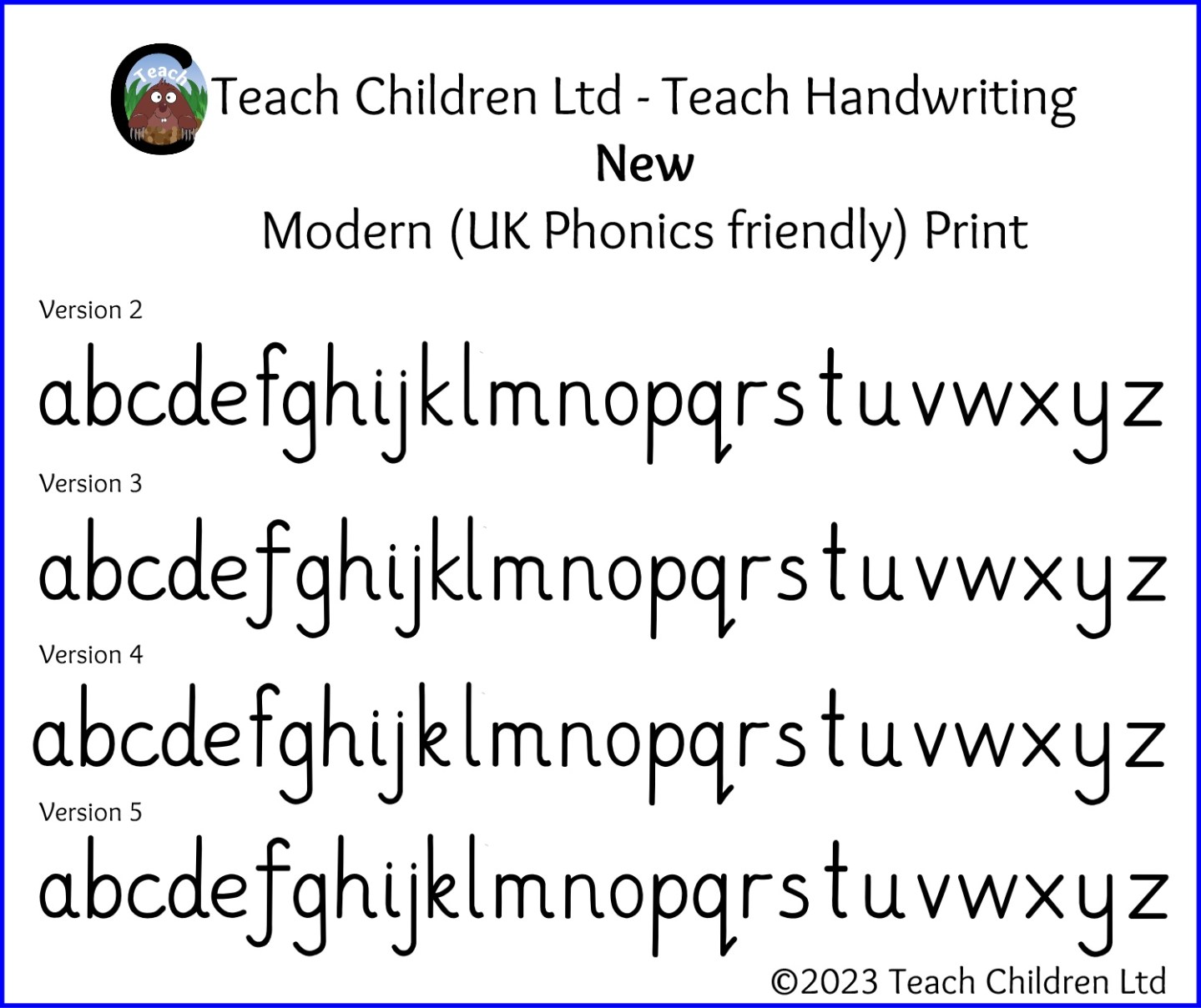 Teach Handwriting Scheme